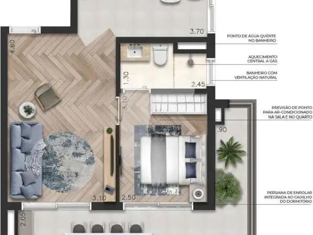 Apartamento para Venda em São Paulo/SP Perdizes 1 Quartos