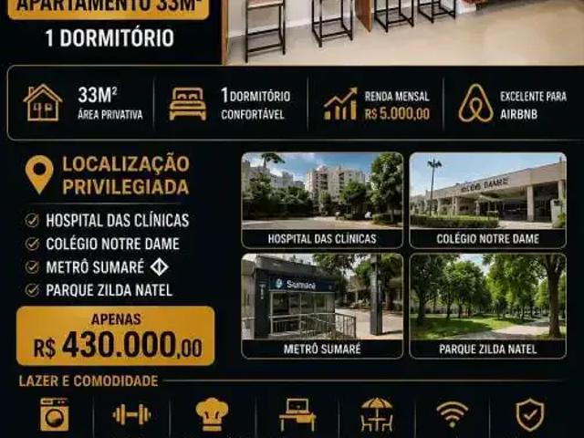 Apartamento para Venda em São Paulo/SP Pinheiros 1 Quartos