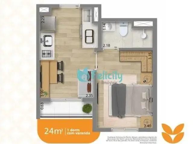 Apartamento para Venda em São Paulo/SP Pirituba 1 Quartos