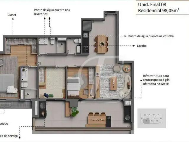 Apartamento para Venda em São Paulo/SP Pompéia 3 Quartos