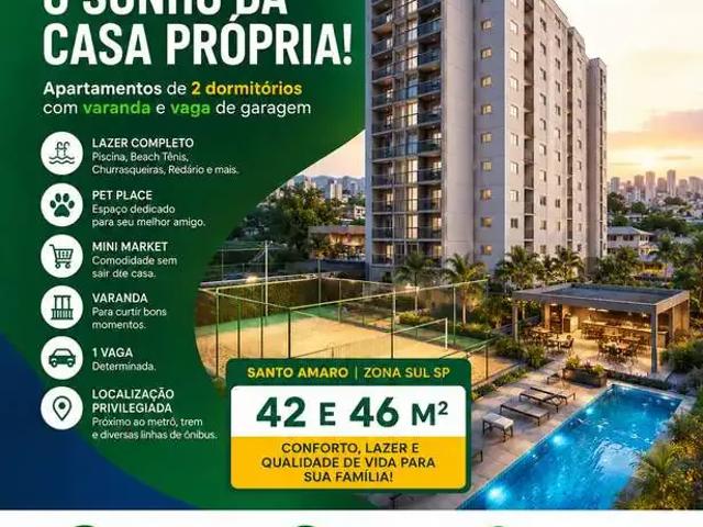 Apartamento para Venda em São Paulo/SP Santo Amaro 2 Quartos