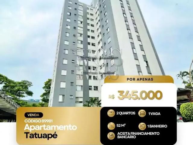 Apartamento para Venda em São Paulo/SP Tatuapé 2 Quartos
