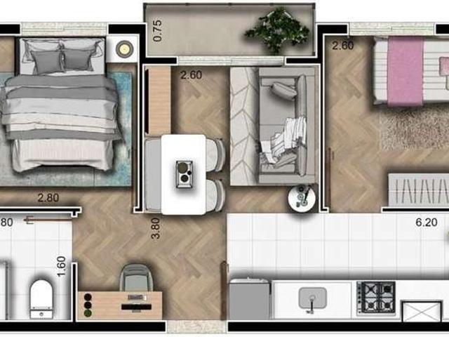 Apartamento para Venda em São Paulo/SP Vila Clarice 2 Quartos
