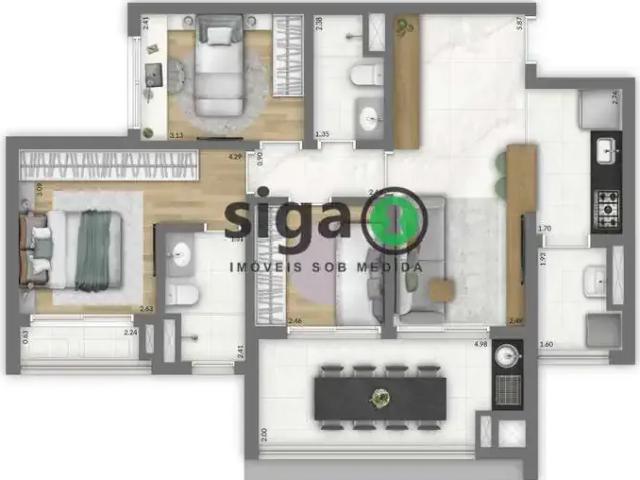 Apartamento para Venda em São Paulo/SP Vila Clementino 3 Quartos