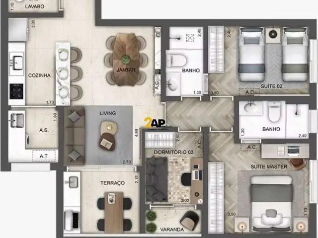 Apartamento para Venda em São Paulo/SP Vila Andrade 3 Quartos