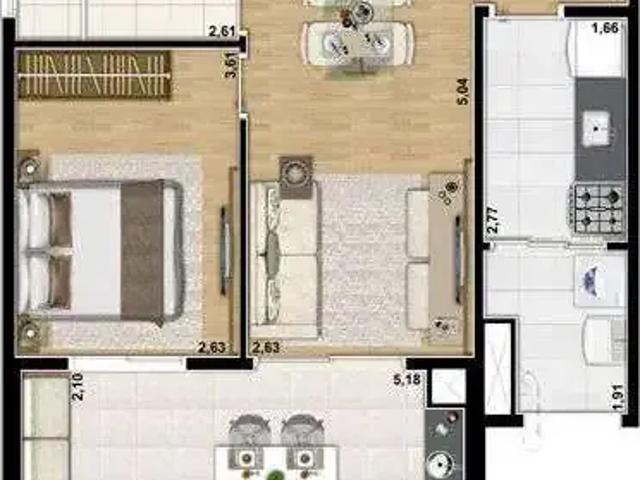 Apartamento para Venda em São Paulo/SP Vila Alexandria 1 Quartos