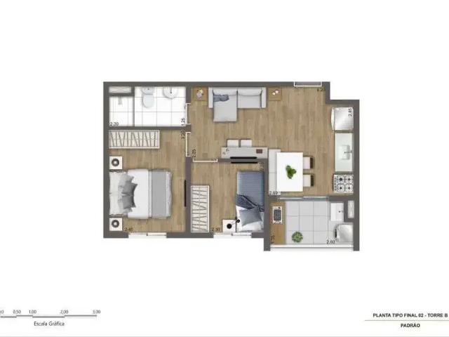 Apartamento para Venda em São Paulo/SP Vila do Castelo 2 Quartos