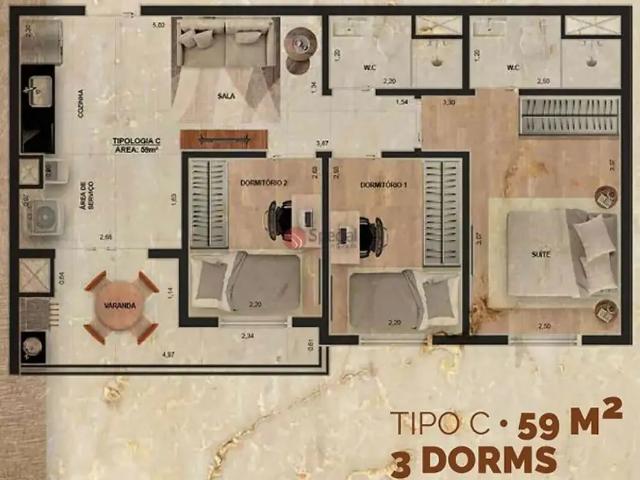 Apartamento para Venda em São Paulo/SP Vila Ema 3 Quartos