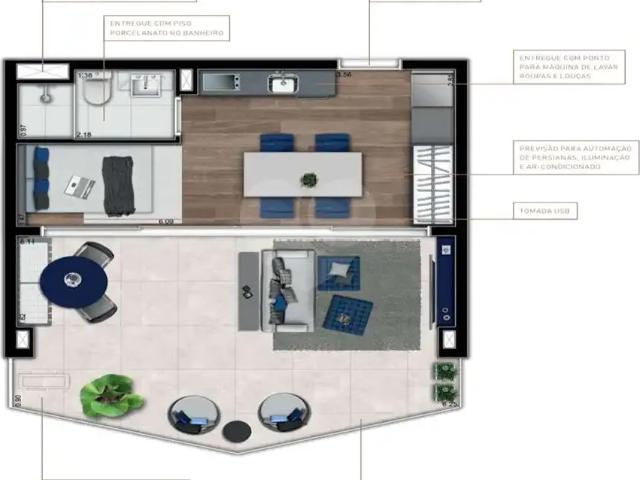 Apartamento para Venda em São Paulo/SP Vila Olímpia 1 Quartos