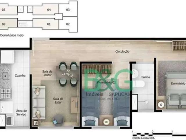 Apartamento para Venda em São Paulo/SP Vila Lourdes 2 Quartos