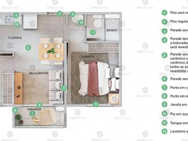 Apartamento para Venda em São Paulo/SP Vila Liviero 2 Quartos