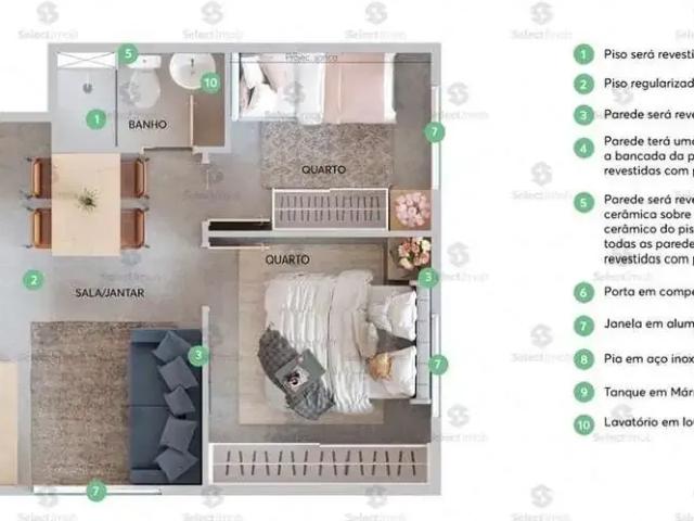 Apartamento para Venda em São Paulo/SP Vila Liviero 2 Quartos