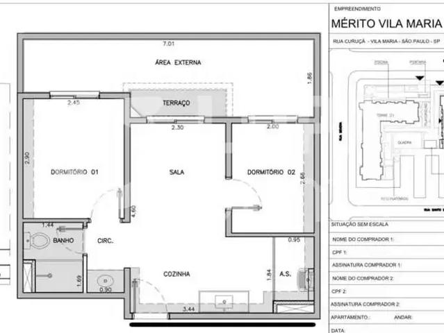 Apartamento para Venda em São Paulo/SP Vila Maria Baixa 2 Quartos