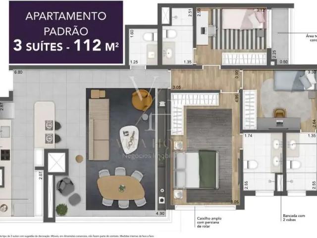 Apartamento para Venda em São Paulo/SP Vila Mariana 3 Quartos