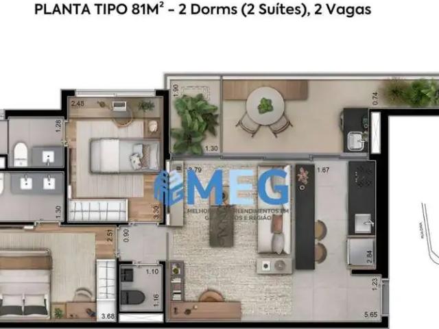 Apartamento para Venda em São Paulo/SP Vila Nova Conceição 2 Quartos