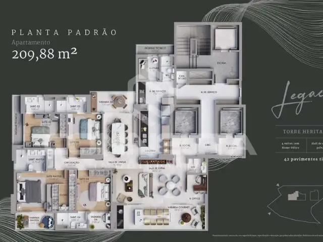 Apartamento para Venda em Salvador/BA Caminho das Árvores 4 Quartos