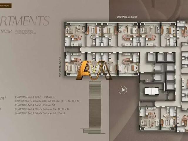 Apartamento para Venda em Salvador/BA Caminho das Árvores 1 Quartos