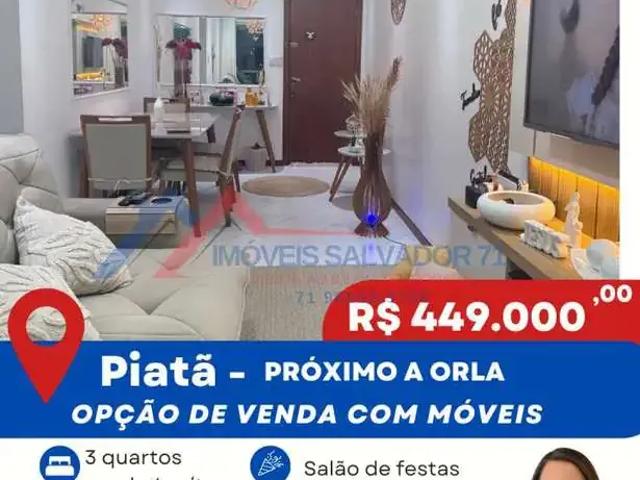 Apartamento para Venda em Salvador/BA Piatã 3 Quartos