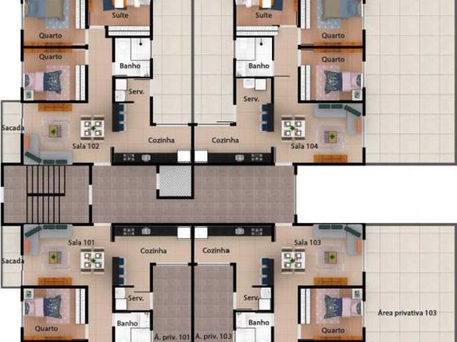 Apartamento para venda em Santa Cruz Industrial, Contagem