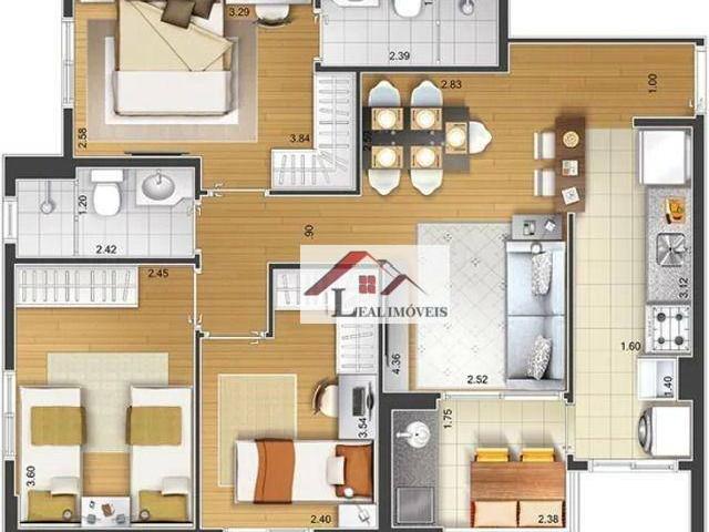 Apartamento para venda em Santa Paula em São Caetano Do Sul São Paulo de 70.00m² com 3 Quartos, 1 Suíte e 2 Garagens
