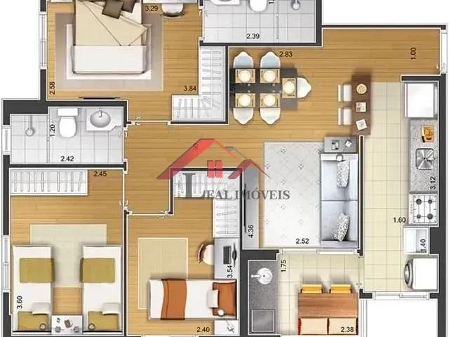 Apartamento para venda em Santa Paula em São Caetano Do Sul São Paulo de 70.00m² com 3 Quartos, 1 Suíte e 2 Garagens
