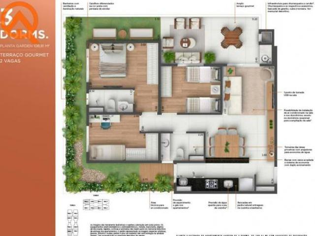 Apartamento para venda em Santa Terezinha de 80.12m² com 3 Quartos, 1 Suite e 2 Garagens