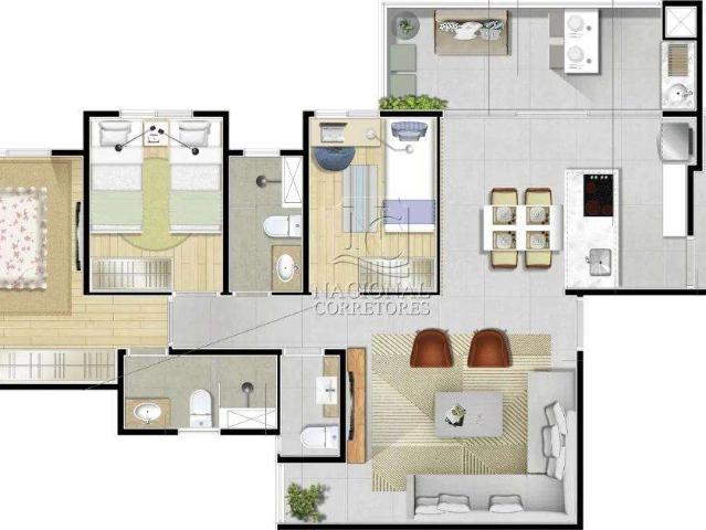 Apartamento para Venda em Santo André/SP Campestre 3 Quartos