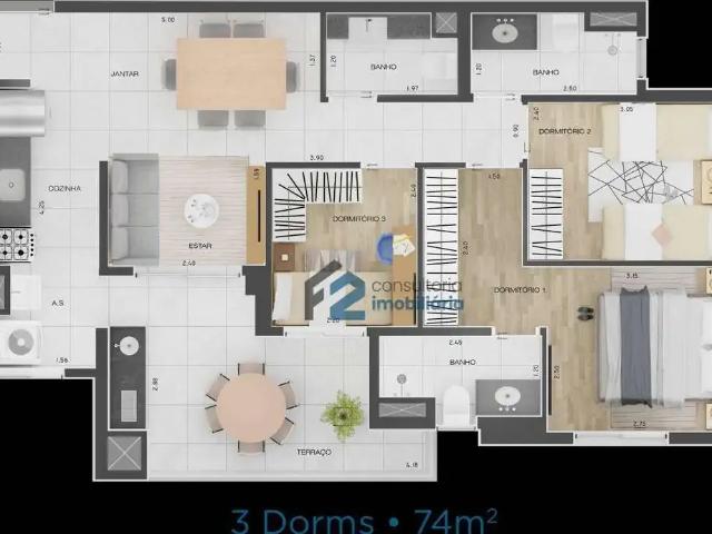 Apartamento para Venda em Santo André/SP Campestre 3 Quartos