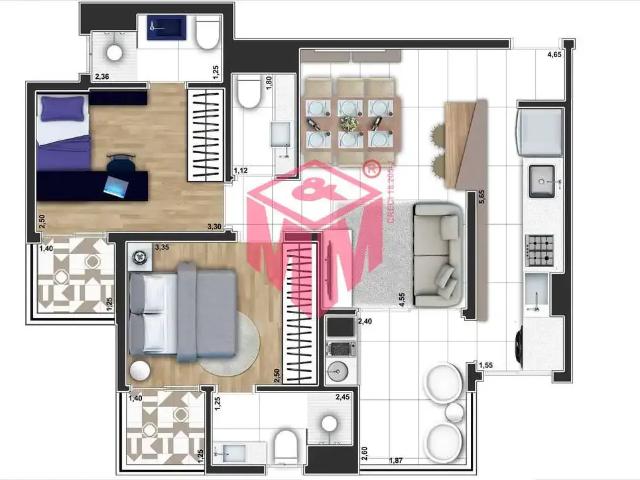 Apartamento para Venda em Santo André/SP Jardim 2 Quartos