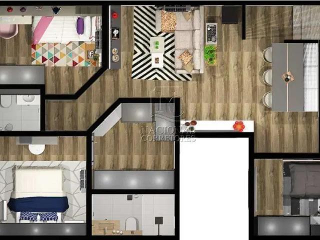 Apartamento para Venda em Santo André/SP Parque das Nações 3 Quartos