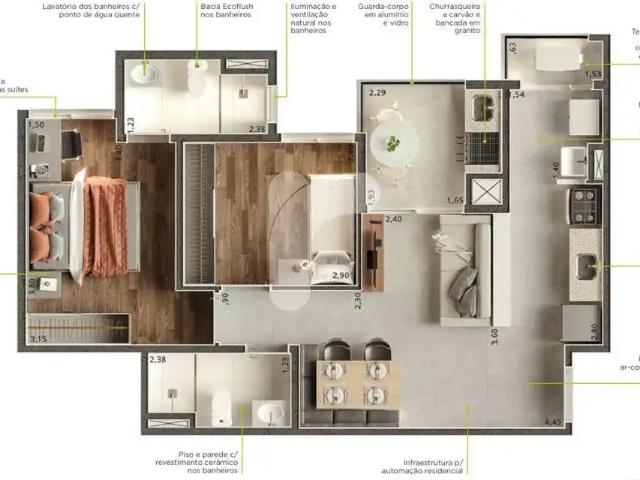 Apartamento para Venda em Santo André/SP Vila Assunção 2 Quartos