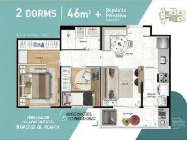 Apartamento para Venda em Santo André/SP Vila Curuçá 2 Quartos