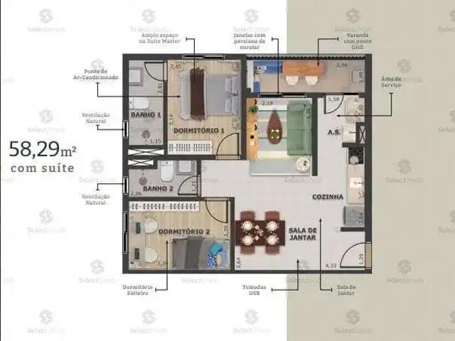 Apartamento para Venda em Santo André/SP Vila Guiomar 2 Quartos