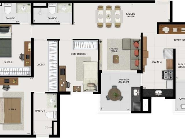 Apartamento para Venda em Santo André/SP Vila Guiomar 3 Quartos