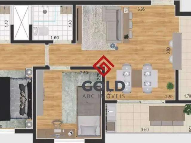 Apartamento para Venda em Santo André/SP Vila Metalúrgica 2 Quartos