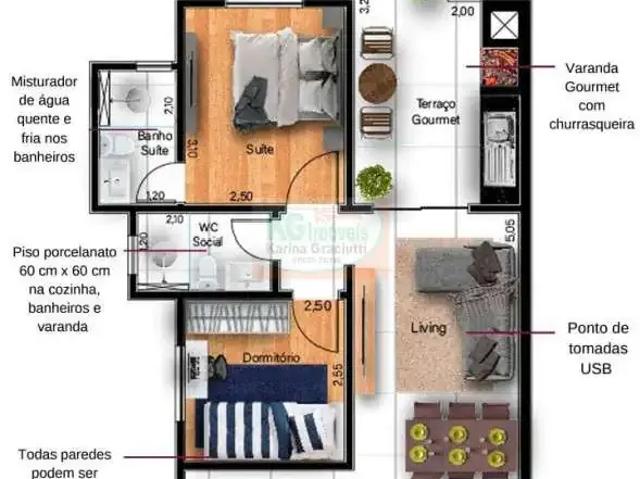 Apartamento para Venda em Santo André/SP Vila Pires 2 Quartos