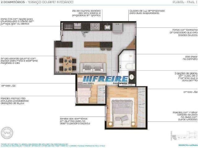 Apartamento para Venda em Santo André/SP Vila Príncipe de Gales 2 Quartos