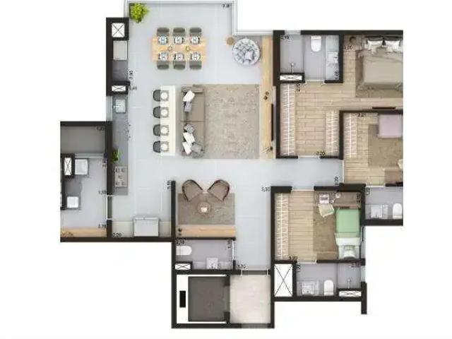 Apartamento para Venda em Santo André/SP Vila Santa Teresa 3 Quartos