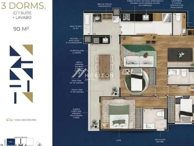 Apartamento para Venda em Santos/SP Marapé 3 Quartos