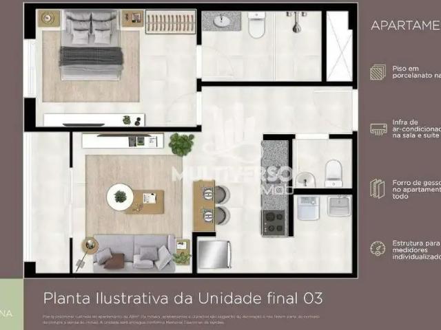 Apartamento para Venda em Santos/SP Aparecida 1 Quartos