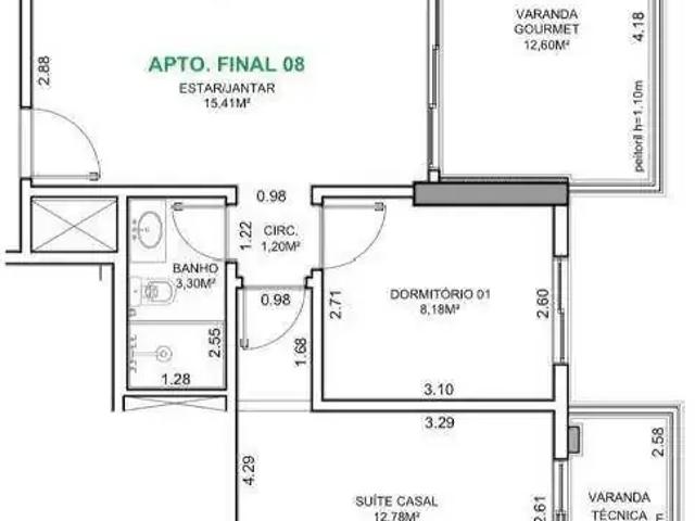 Apartamento para Venda em Santos/SP Aparecida 2 Quartos