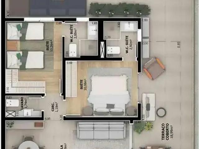 Apartamento para Venda em Santos/SP Boqueirão 3 Quartos