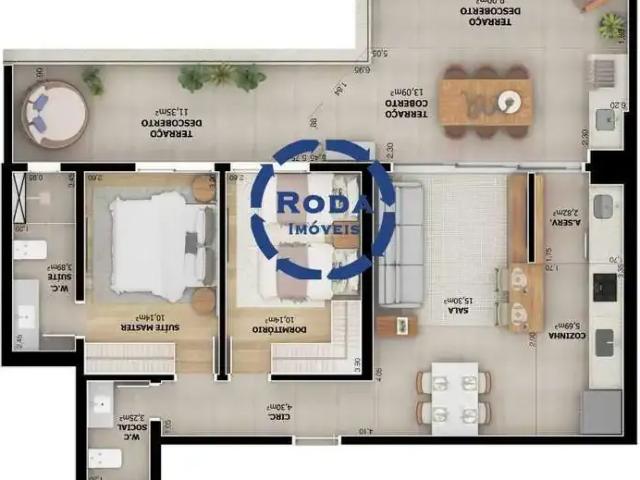 Apartamento para Venda em Santos/SP Boqueirão 3 Quartos