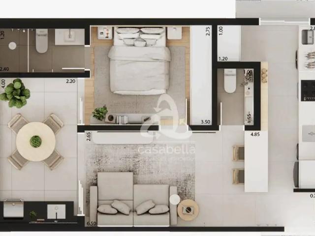 Apartamento para Venda em Santos/SP Embaré 1 Quartos