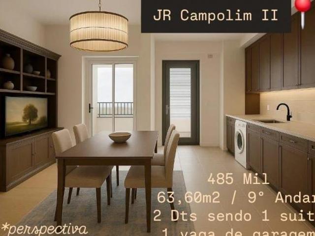 Apartamento para Venda em Sorocaba, Jardim São Carlos, 2 dormitórios, 1 suíte, 2 banheiros, 1 vaga