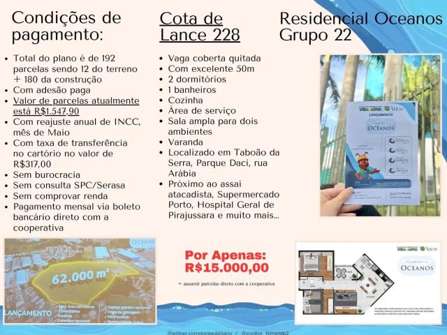 Apartamento para Venda em Taboão da Serra/SP Parque Industrial Daci 2 Quartos