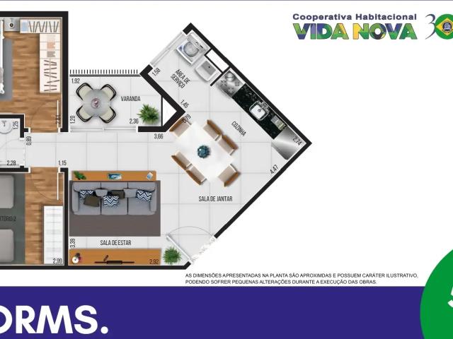 Apartamento para Venda em Taboão da Serra/SP Parque Industrial Daci 2 Quartos