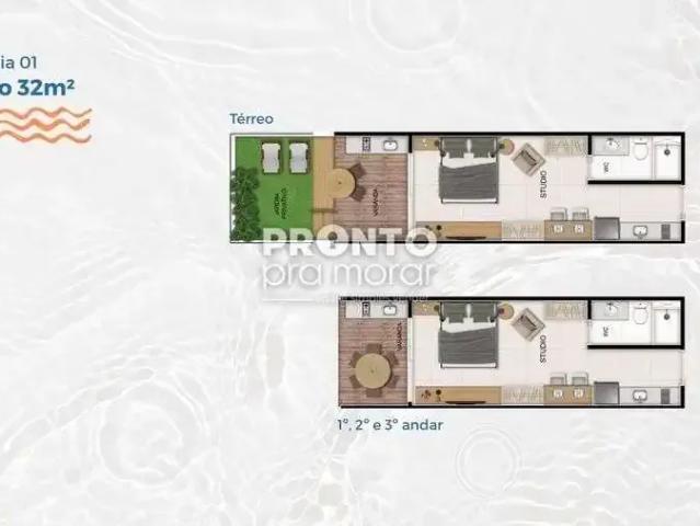 Apartamento para Venda em Tamandaré/PE Praia Dos Carneiros 1 Quartos