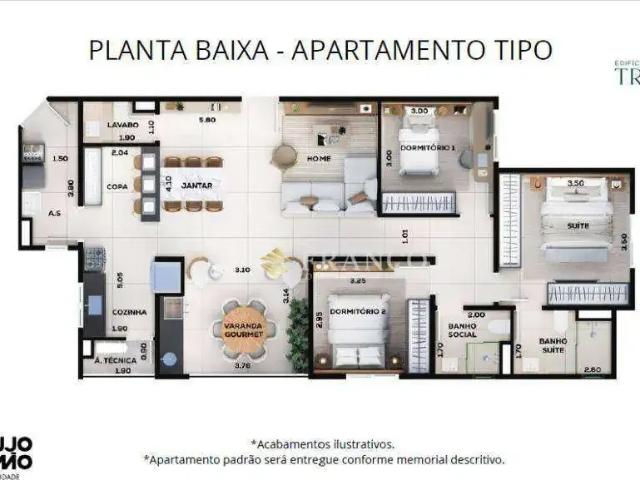 Apartamento para Venda em Taubaté/SP Jardim das Nações 3 Quartos