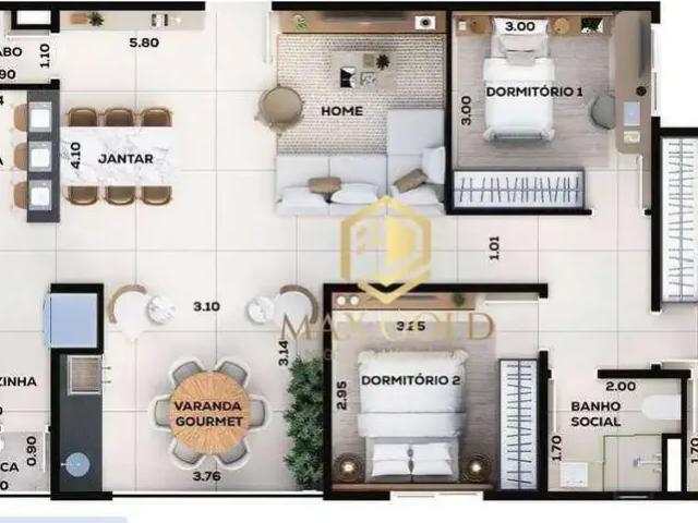 Apartamento para Venda em Taubaté/SP Jardim das Nações 3 Quartos